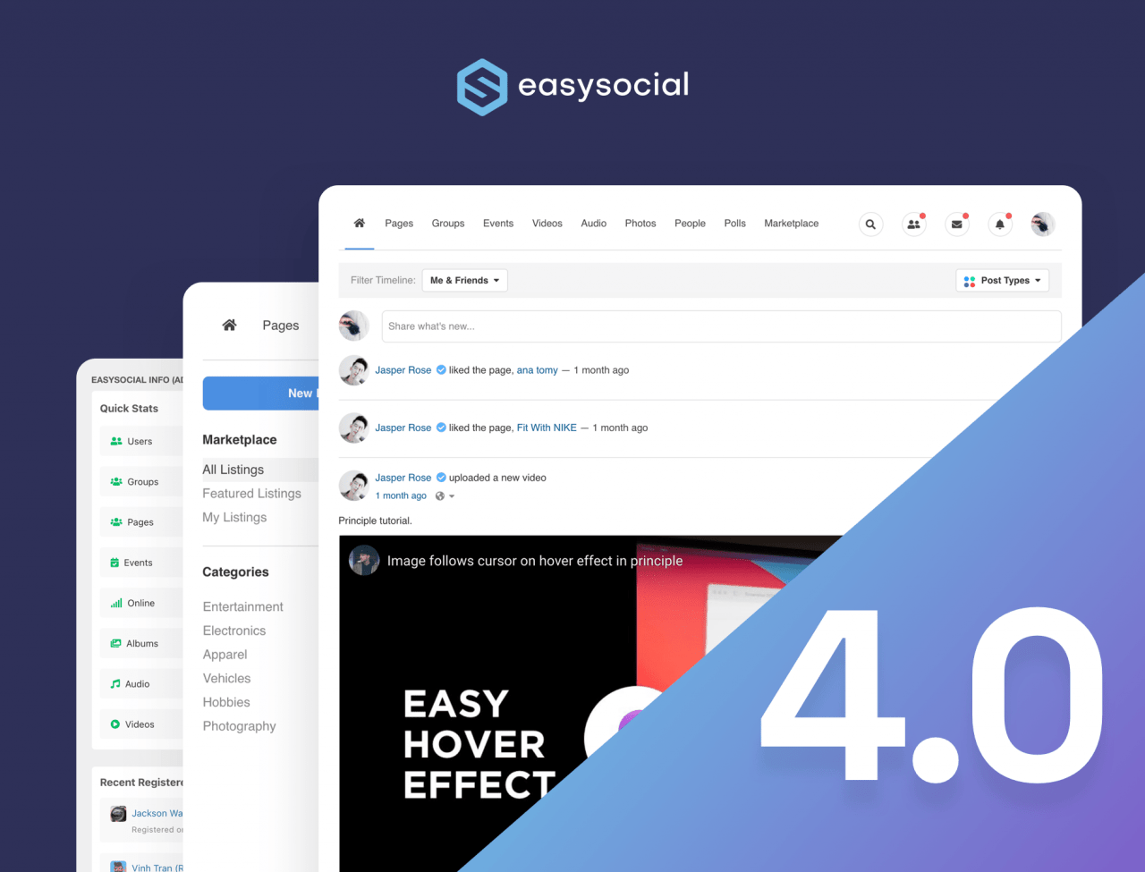 EasySocial 4.0 Beta 2 - StackIdeas