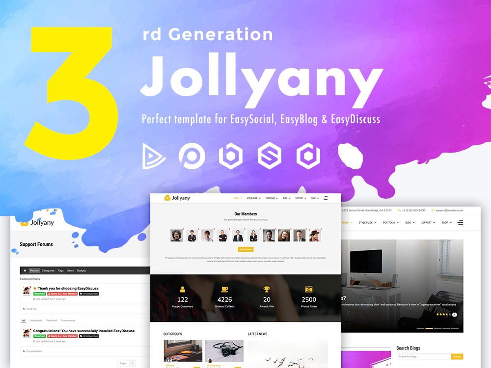 Jollyany template by TemPlaza - StackIdeas
