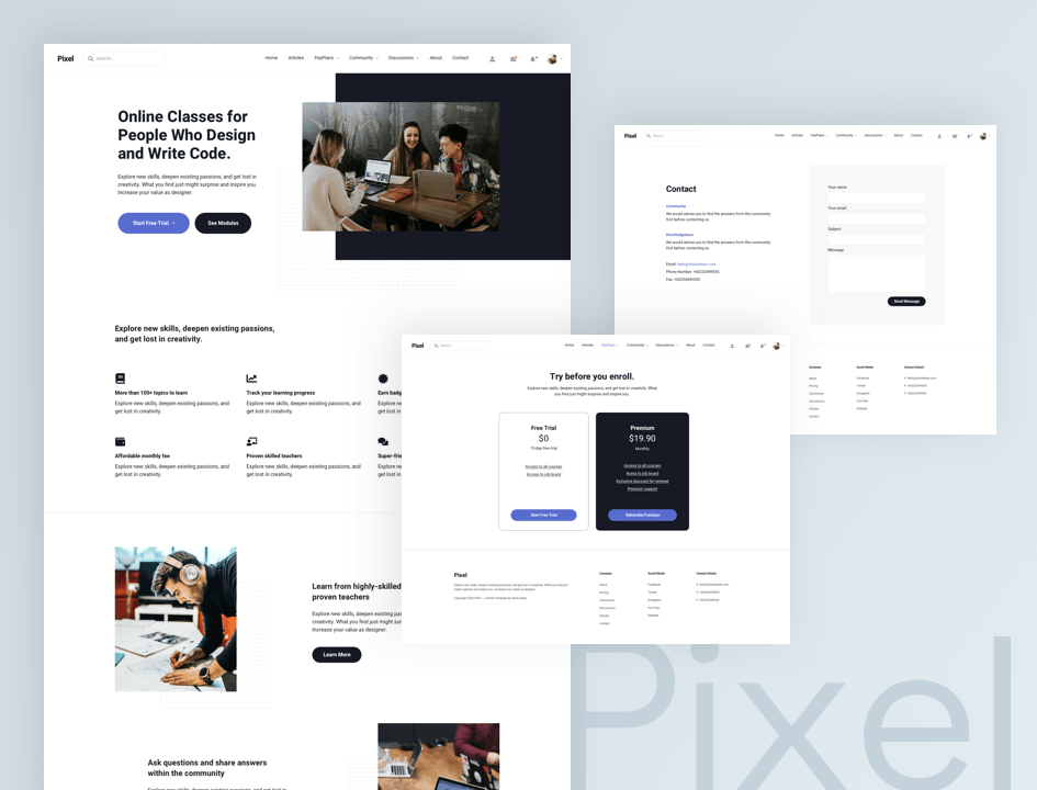 Introducing Pixel Template for Joomla - StackIdeas